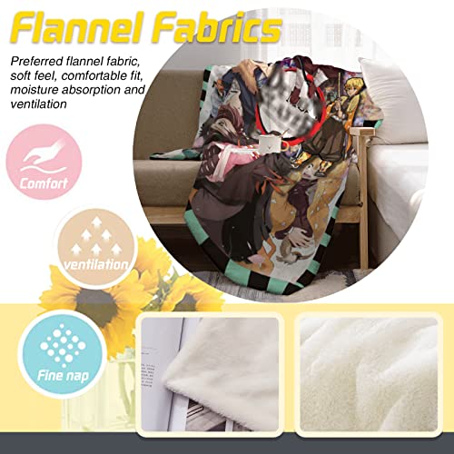 jopnloie Anime Blanket Flannel Fleece Warm Throw Blanket Couch Sofa Bed Living Room Blanket for Kids Adults 60"X50"