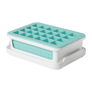 oxo good grips silicone small ice cube tray for cocktails with lid