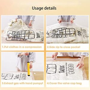 2023 New Hanging Vacuum Storage Bags, Reusable Hanging Compressible Storage Bag, Vacuum Storage Bags w/Manual Air Pump (L,2pcs)