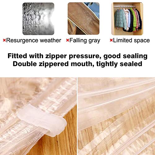 2023 New Hanging Vacuum Storage Bags, Reusable Hanging Compressible Storage Bag, Vacuum Storage Bags w/Manual Air Pump (L,2pcs)