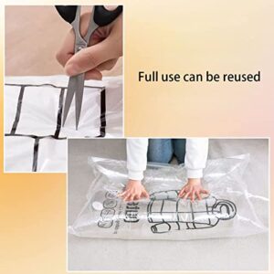 2023 New Hanging Vacuum Storage Bags, Reusable Hanging Compressible Storage Bag, Vacuum Storage Bags w/Manual Air Pump (L,2pcs)