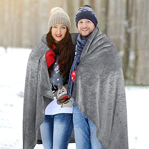 Catalonia Fleece Wearable Blanket Poncho for Adult Women Men, Travel Wrap Blanket Cape with Pocket | Warm, Soft, Cozy, Snuggly, Gift for Her, No Sleeves | All-Season