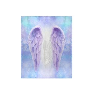 angel wings plush throw blankets purple summer blanket for bed couch and living room suitable 50x60inch 2040278