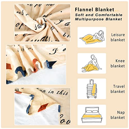 Gifts for Mom from Daughter or Son - Soft Flannel Hug Mother Letter Throw Blanket Thanksgiving, Christmas, Mother's Day, Birthday Gifts (60 x 50 Inches)