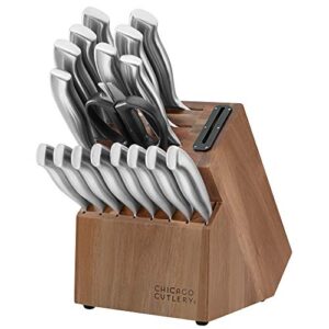 chicago cutlery insignia guided grip 18-piece knife set with block