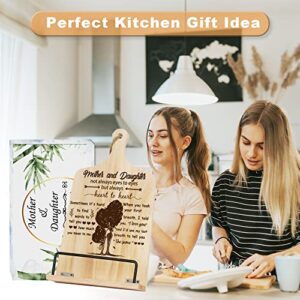 Daughter Gift from Mom, Daughter Mother Gifts for Mothers Day - Unique Foldable Chef Carved Folding Cookbook Stands, Multi-Purpose Cooking Recipe Stands, Mother Daughter Gift for Mother's Day