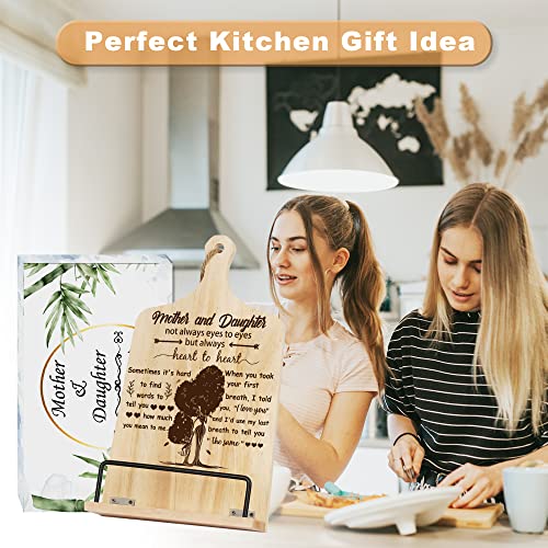 Daughter Gift from Mom, Daughter Mother Gifts for Mothers Day - Unique Foldable Chef Carved Folding Cookbook Stands, Multi-Purpose Cooking Recipe Stands, Mother Daughter Gift for Mother's Day