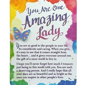 Blue Mountain Arts Miniature Easel Print with Magnet "You Are One Amazing Lady" 4.9 x 3.6 in., Sentimental Mother's Day, Birthday, Anniversary, or Valentine's Day Gift Perfect for Her