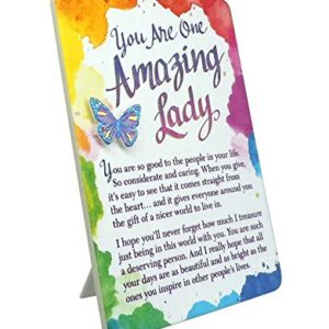 Blue Mountain Arts Miniature Easel Print with Magnet "You Are One Amazing Lady" 4.9 x 3.6 in., Sentimental Mother's Day, Birthday, Anniversary, or Valentine's Day Gift Perfect for Her