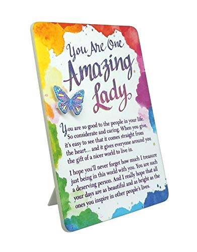 Blue Mountain Arts Miniature Easel Print with Magnet "You Are One Amazing Lady" 4.9 x 3.6 in., Sentimental Mother's Day, Birthday, Anniversary, or Valentine's Day Gift Perfect for Her