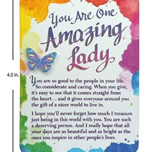 Blue Mountain Arts Miniature Easel Print with Magnet "You Are One Amazing Lady" 4.9 x 3.6 in., Sentimental Mother's Day, Birthday, Anniversary, or Valentine's Day Gift Perfect for Her