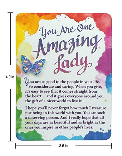 Blue Mountain Arts Miniature Easel Print with Magnet "You Are One Amazing Lady" 4.9 x 3.6 in., Sentimental Mother's Day, Birthday, Anniversary, or Valentine's Day Gift Perfect for Her