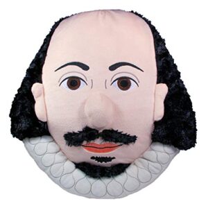 the unemployed philosophers guild shakespeare stuffed portrait - soft plush headrest - 16" x 15"