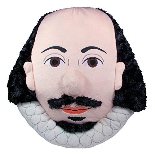 The Unemployed Philosophers Guild Shakespeare Stuffed Portrait - Soft Plush Headrest - 16" x 15"