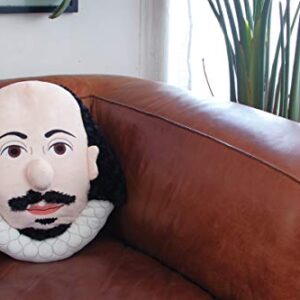 The Unemployed Philosophers Guild Shakespeare Stuffed Portrait - Soft Plush Headrest - 16" x 15"