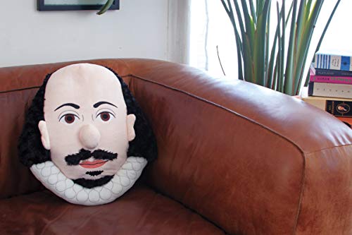 The Unemployed Philosophers Guild Shakespeare Stuffed Portrait - Soft Plush Headrest - 16" x 15"