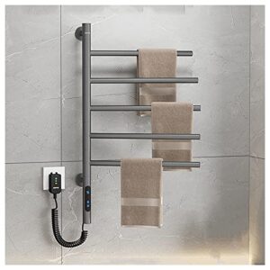 esop electric heated towel racks, wall mounted rotatable towel warmer racks, hot towel rack with timer, constant temperature heated towel warmer for bathroom, adjustable towel rack, 42 * 66cm