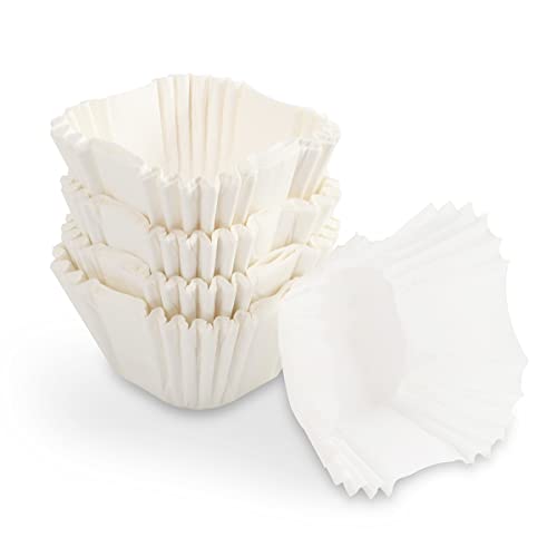 CHEFMADE 100 Count White Cupcake Liners, Square Baking Cups for Baking, Paper Cupcake Liners -No Smell, Food Grade & Grease