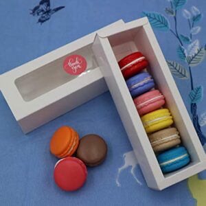 Macaron Packaging Box Macaron Gift Giving boxes, Pastry Boxes, Chocolate Dessert Treat Packaging with Clear Window (WHITE 8)