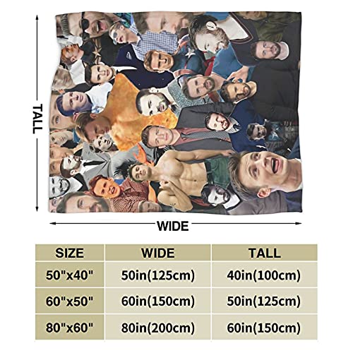 Chris Evans Soft and Comfortable Warm Fleece Blanket for Sofa, Bed, Office Knee pad,Bed car Camp Beach Blanket Throw Blankets (60"x50") … (60"x50") … (50"x40")