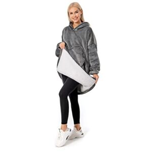 Birity® Wearable Blanket Hoodie Newest,Oversized Hoodie Blanket in Sherpa Warm Plush Fleece,Fashion Super Soft Heart Large Pocket Hooded Sweatshirt,One Size Fits All Men,Women,Teens,Adults,Seniors.