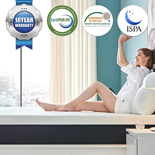 Molblly Full Size Mattress,6 Inch Premium Cooling-Gel Memory Foam Mattress Bed in a Box,Full Bed Supportive & Pressure Relief with Breathable Soft Fabric Cover,10 Year Warranty