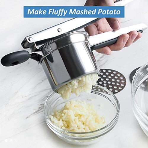 Potato Ricer,Ricer For Mashed Potatoes,Spaetzle Maker With 3 Interchangeable Discs, Potato Ricer Stainless Steel Creates Smooth Mashed Potato,Spaetzle Press,Potato Squeezer,Passatelli Maker