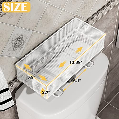 Vicosey Over The Toilet Storage,Over The Toilet Storage Shelf,Multifunctional Toilet Rack,Great for a Dorm,No Drilling for Space Saver with Wall Mounting Design,White