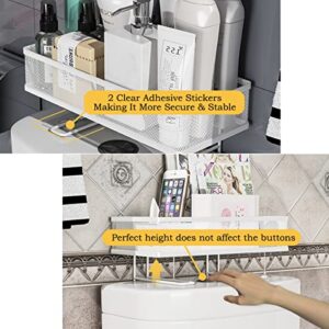 Vicosey Over The Toilet Storage,Over The Toilet Storage Shelf,Multifunctional Toilet Rack,Great for a Dorm,No Drilling for Space Saver with Wall Mounting Design,White