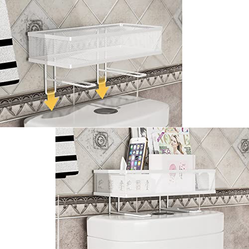 Vicosey Over The Toilet Storage,Over The Toilet Storage Shelf,Multifunctional Toilet Rack,Great for a Dorm,No Drilling for Space Saver with Wall Mounting Design,White