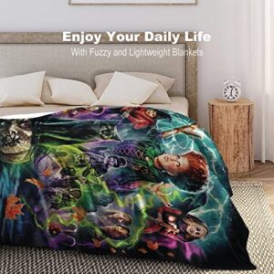 Hocus Pocus Flannel Blanket,Throw Blankets Witch Fleece Blankets Ultra-Soft Suitable for Couch Sofa Bed Home Decorations All Seasons Gifts for Women ＆ Men 60X50 inch (HP 1, 60"X50")