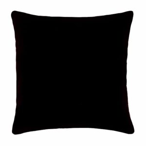 Thread Centric Black Silk 22x22 inch Handcrafted Decorative Throw Pillow Covers for Sofa, Couch and Bed, Traditional Geometric Beaded Throw Cushion Covers - TC026BLK