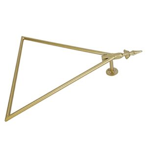 Towel Holder, Hand Towel Ring, Triangular Towel Rack Storage Hanger for Bathroom Toilet Kitchen Storage, Wall Mounted (Gold)