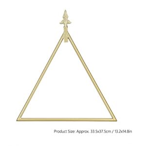 Towel Holder, Hand Towel Ring, Triangular Towel Rack Storage Hanger for Bathroom Toilet Kitchen Storage, Wall Mounted (Gold)