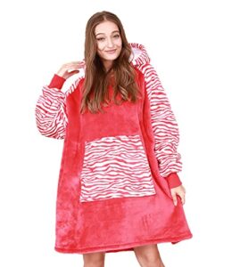 magicmk wearable blanket hoodie oversized sherpa hooded for women and men comfy blanket jacket wearable blanket