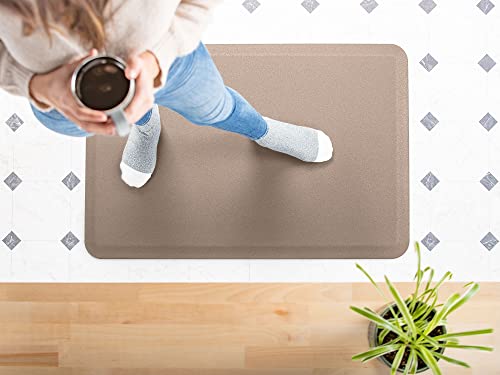 WeatherTech ComfortMat, 24 by 36 Inches Anti-Fatigue Mat - Slip Resistant Mat for Kitchen, Office, Garage - Stone Pattern, Tan