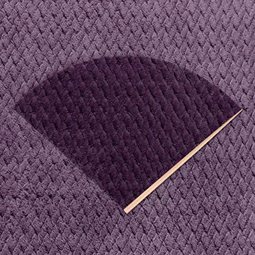 Kingole Flannel Fleece Luxury Throw Blanket, Lavender Purple Travel/Throw Size Jacquard Weave Pattern Cozy Couch/Bed Super Soft and Warm Plush Microfiber 350GSM (50 x 60 inches)