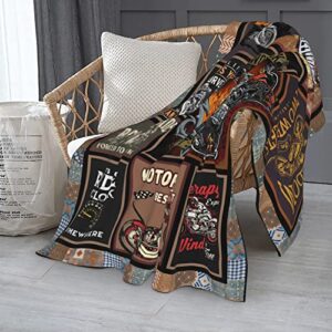 ZUMAS Motorcycle Gifts Blanket for Men Women, Throw Blanket for Boys Kids Adult Bedroom Decoration, Christmas, Thanksgiving, Birthday Gifts for Boys Teens Kids (Motorcycle, 50x60)