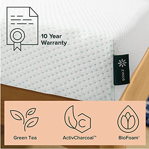 ZINUS 5 Inch Youth Memory Foam Mattress / Kids’ Room & Bunk Bed Mattress, Narrow Twin