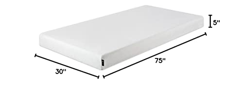 ZINUS 5 Inch Youth Memory Foam Mattress / Kids’ Room & Bunk Bed Mattress, Narrow Twin