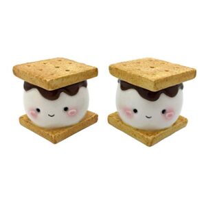 streamline imagined marshmallow smores salt and pepper shaker set ceramic