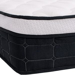 Novezza Home 12 Inch Hybrid Pillow-Top Mattress/Bed-in-a-Box/CertiPUR-US Certified Foam, Full (NOVHM-P)