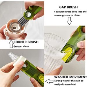 3 in 1 Tiny Cleaning Brush, 3 Pack Cup Lid Cleaner Brushes Set Mini Multi-Functional Crevice Cleaning Brush for Cleaning Baby Bottles, Narrow Neck Bottle, Sport Water Bottle, Tumbler, Glass Vase