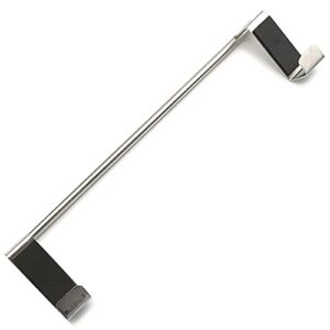 stainless steel kitchen towel holder, cupboard door towel rack bar holders for kitchen cabinet towel rag rack over door towel bar hanger, silver (11 inch)