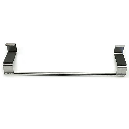 Stainless Steel Kitchen Towel Holder, Cupboard Door Towel Rack Bar Holders for Kitchen Cabinet Towel Rag Rack Over Door Towel Bar Hanger, Silver (11 inch)