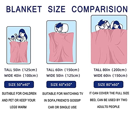 Feinstein Cartoon Blankets Super Soft Throw Blanket Air Conditioner Blanket Warm Cozy Flannel Blanket for Couch Bed Sofa Car 50x40'',Black 3