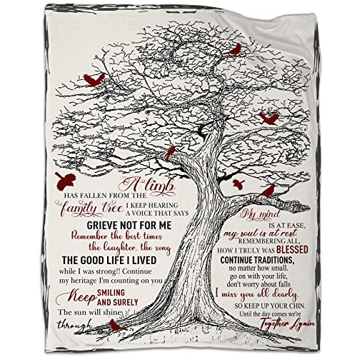 Bereavement Gifts Sympathy Gift Memorial Gifts - in Memory of Loved One Gifts, Condolences Gift, in Loving Memory Blankets, Memorial Gifts for Loss of Mother/Father/Pet Throw Blankets 60" x 50"