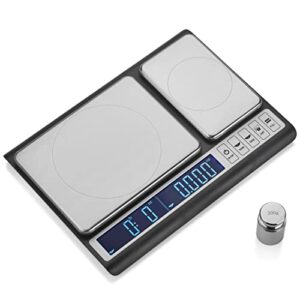 smart weigh culinary kitchen scale 10 kilograms x 0.01 grams, digital food scale with dual weight platforms for baking, cooking, food, and ingredients