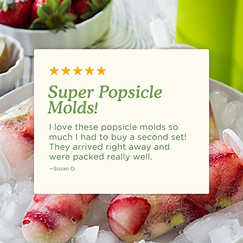 Zoku Classic Pop Molds, 6 Easy-release Popsicle Molds With Sticks and Drip-guards, BPA-free