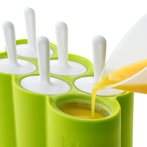 Zoku Classic Pop Molds, 6 Easy-release Popsicle Molds With Sticks and Drip-guards, BPA-free